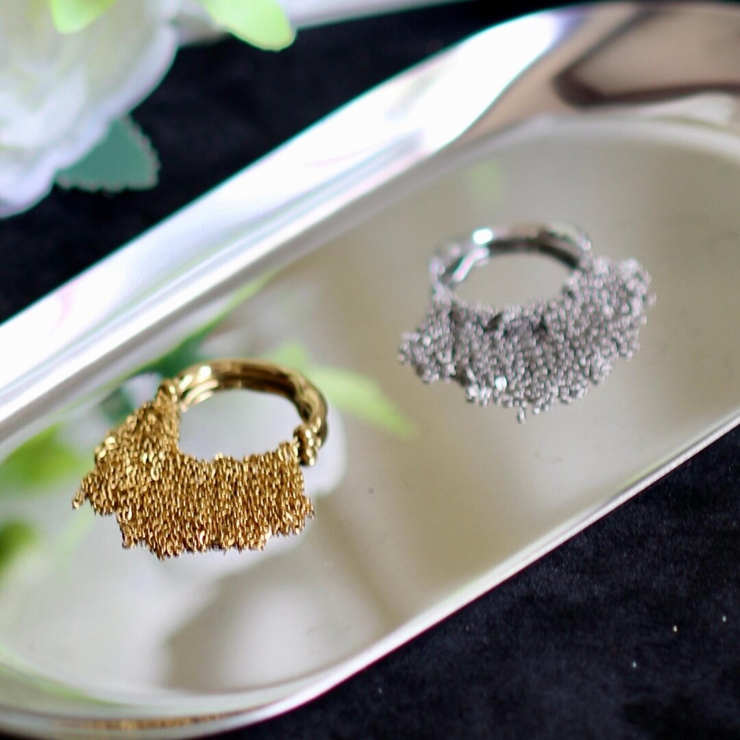 Gold/silver Cascading Tassel Waterfall Ring/ Wedding Gift / Engagement ...