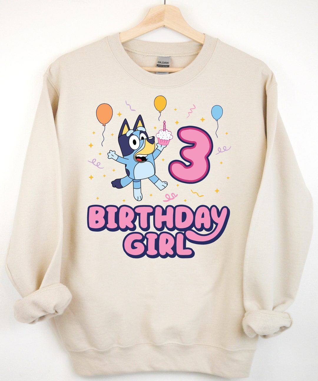 Bluey 3rd Birthday Svg, Bluey Birthday Girl Pdf, Bluey Party Png, Girl ...