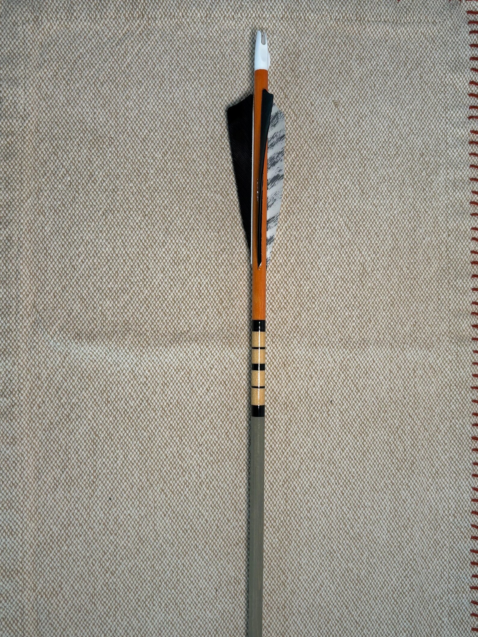 6 Hand Painted Port Orford Cedar Wood Arrows. WEIGHT MATCHED, 35-40 ...
