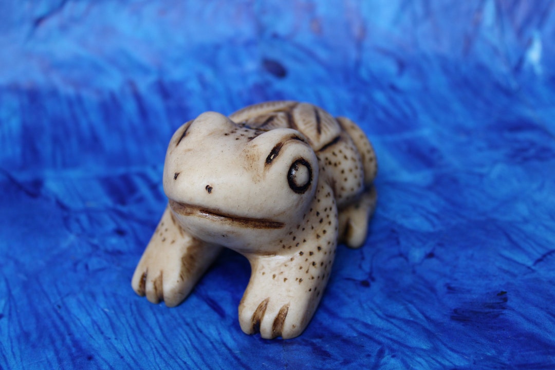 Unique Andean Limestone Frog Sculpture With Coca Leaves: A Handcrafted ...