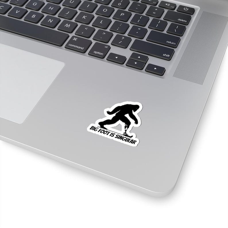 Bigfoot With Prosthetic Leg Sticker, Humorous Sasquatch Laptop Decal ...