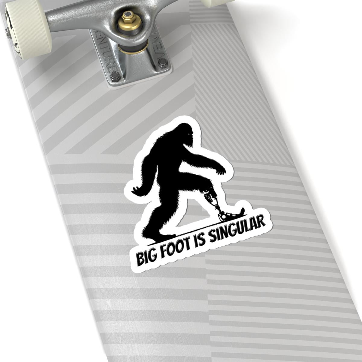 Bigfoot With Prosthetic Leg Sticker, Humorous Sasquatch Laptop Decal ...