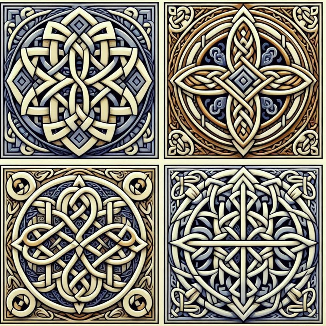Tileable Celtic Knot Quad Textures With Variations - Etsy
