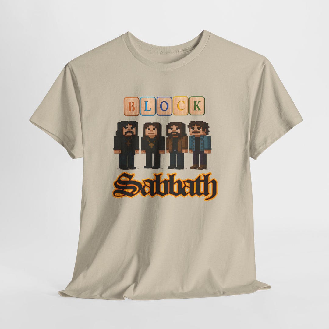 Block Sabbath Minecraft Parody Tee, Funny Pixel Metal Rock Shirt - Etsy