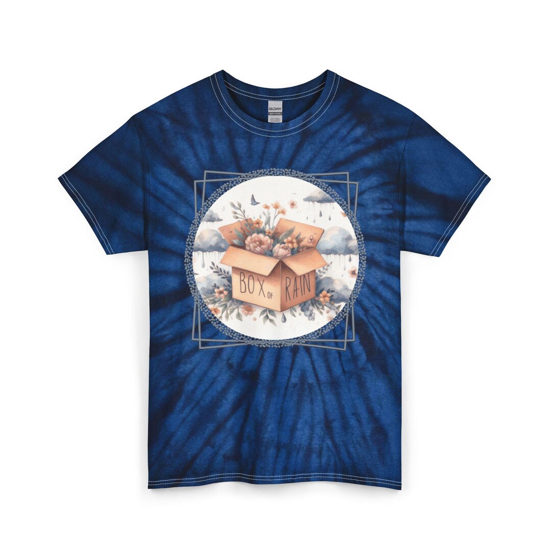 Box of Rain Tie Dye Graphic Tee, Retro Hippie Shirt - Etsy
