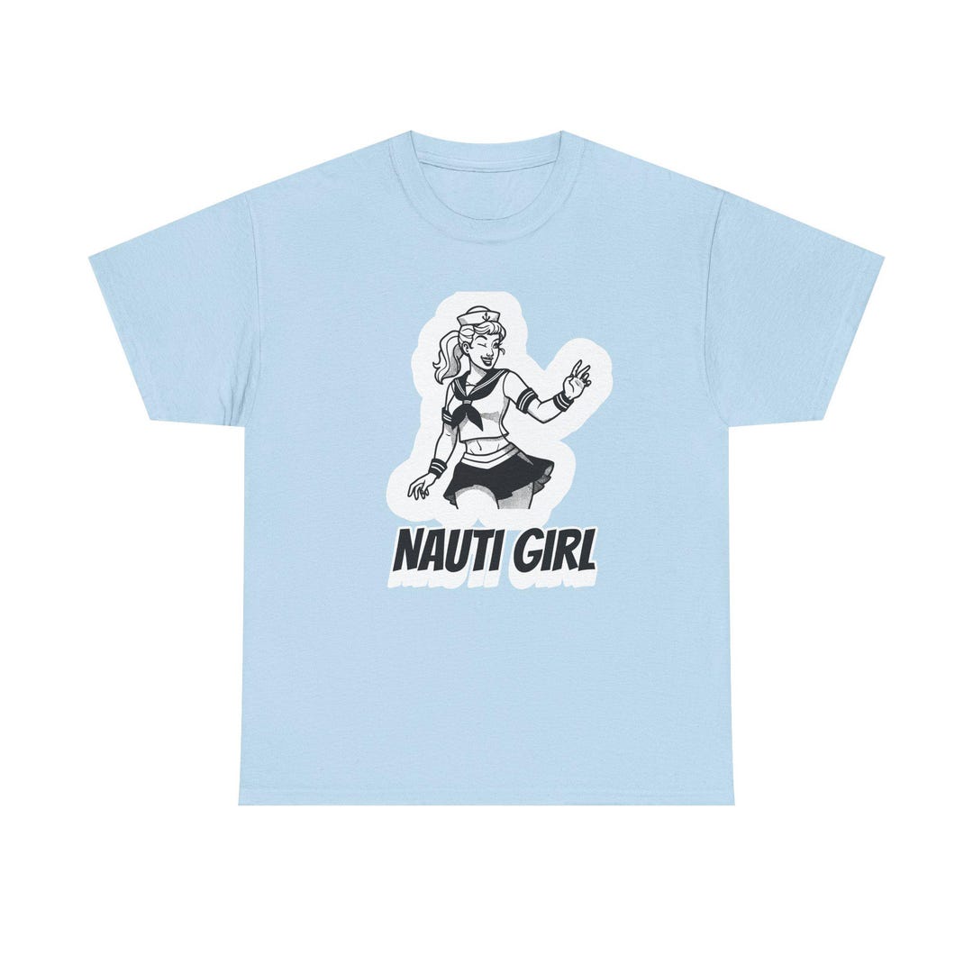 Nauti Girl Tee, Sassy Cartoon Sailor, Nautical Graphic - Etsy