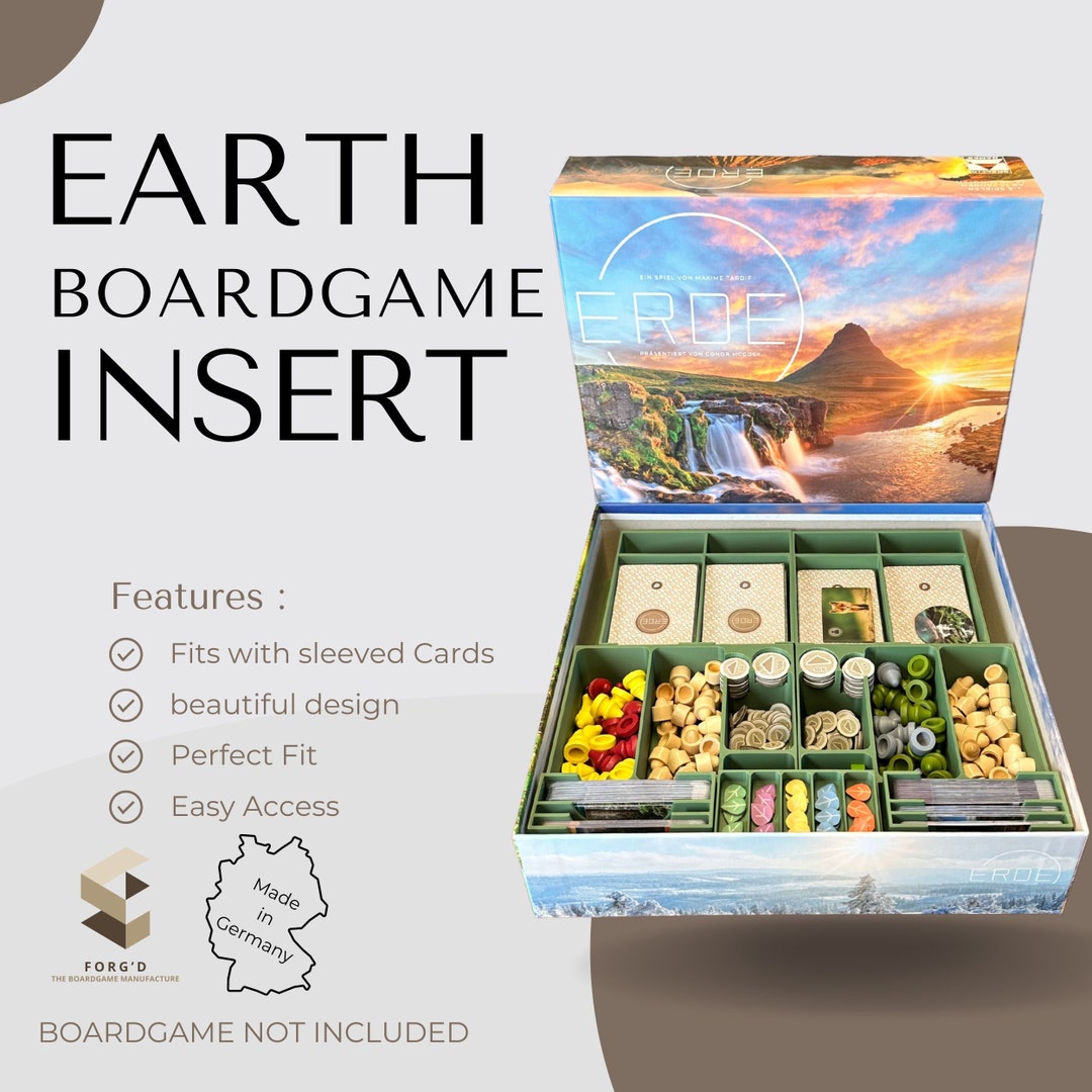 Earth Inlay Board Game Organizer Earth Insert for Earth Board Game With ...