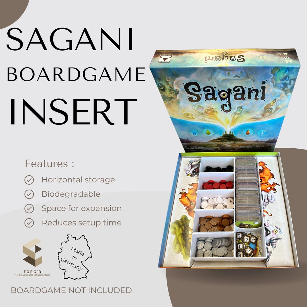 Sagani Inlay Boardgame Organizer Sagani Insert for Sagani Board Game - Etsy