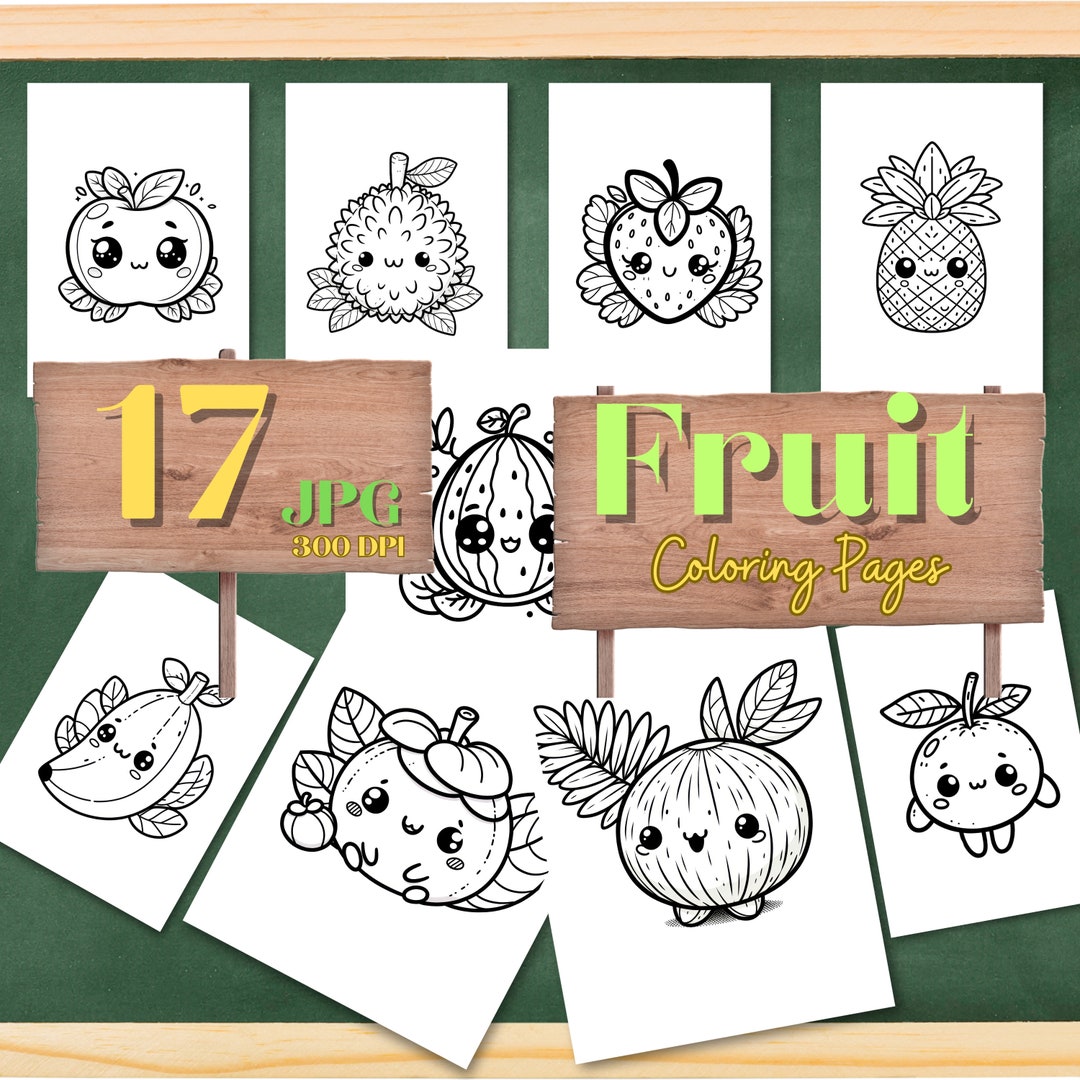 Fruit Coloring Pages - Variety of Exotic Fruit to Color - Great for ...