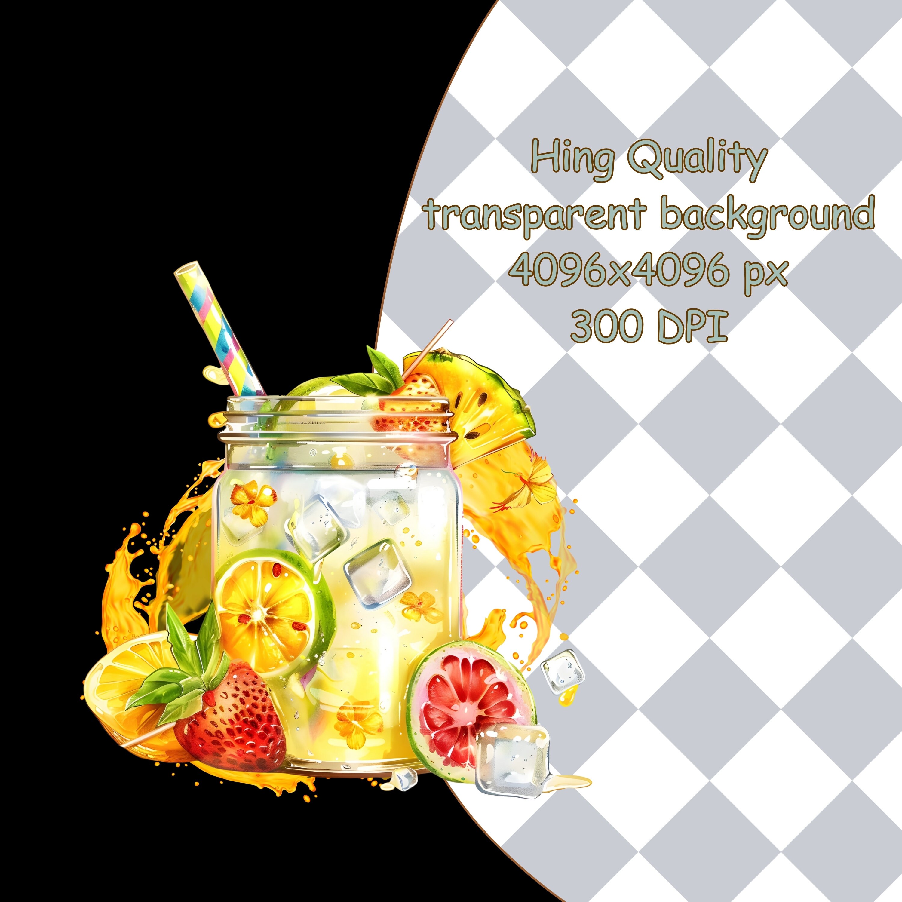 17 PNG Summer Fruit Juice Clipart-watercolor Fruit Juice & Beverages ...