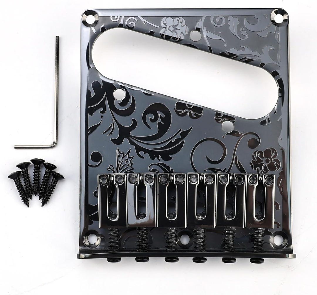 Telecaster Stainless Engraved Bridge S/coil (10.5mm Post Spacing ...