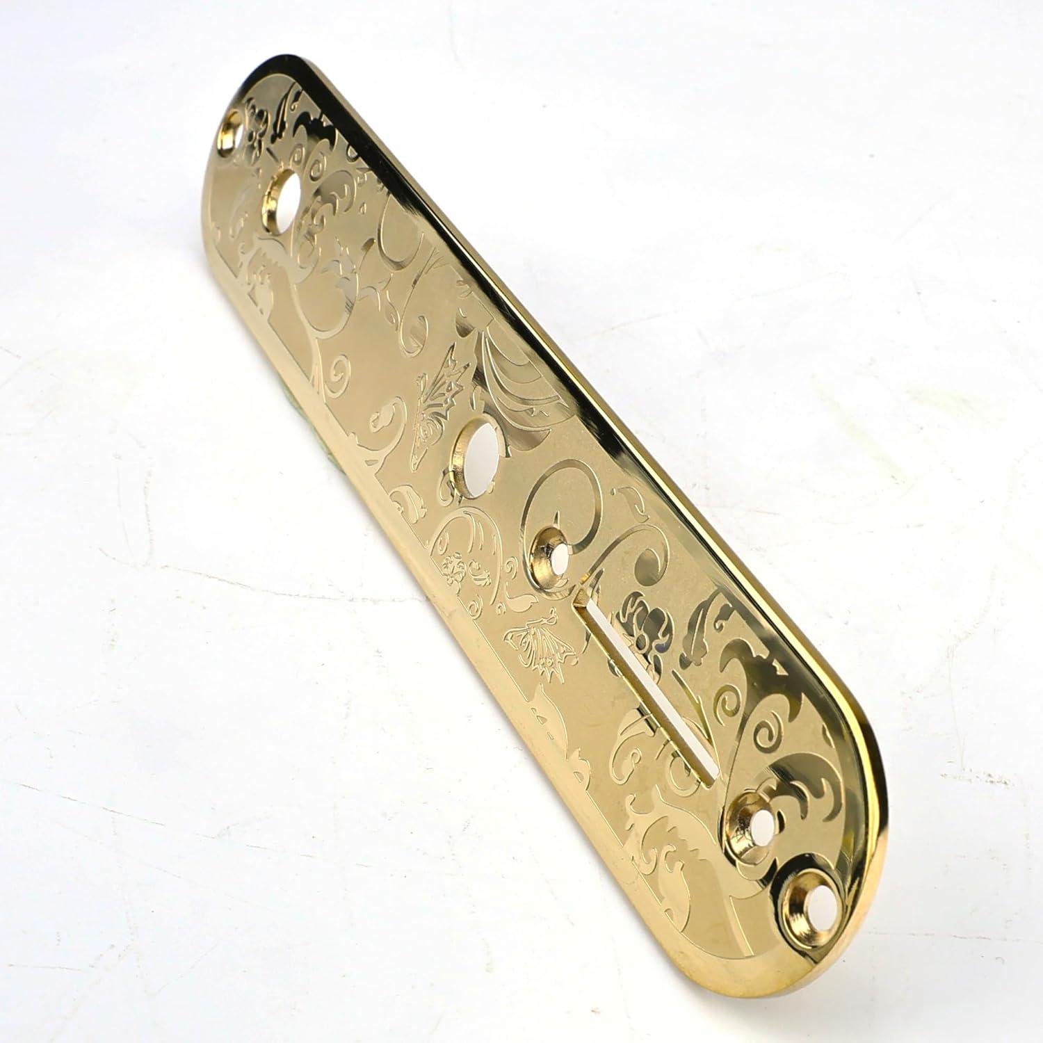 Fender Telecaster Stainless Steel Engraved Control Plate - Black ...