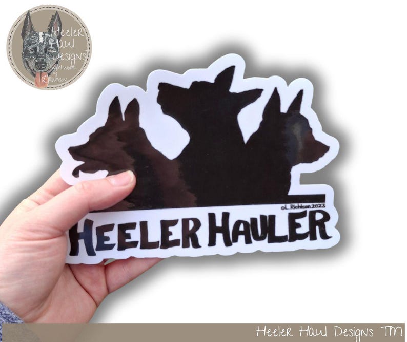 Heeler Decal, Blue Heeler Decal, Australian Cattle Dog Decal, Blue ...