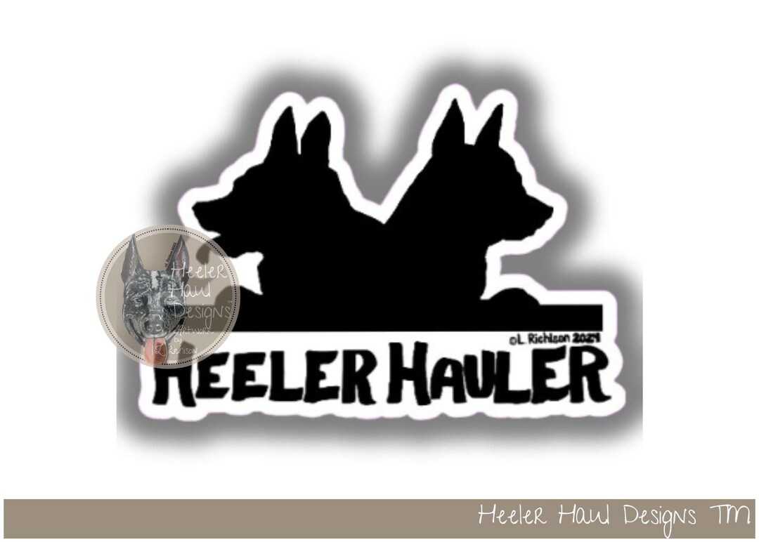 Heeler Decal, Blue Heeler Decal, Australian Cattle Dog Decal, Blue ...