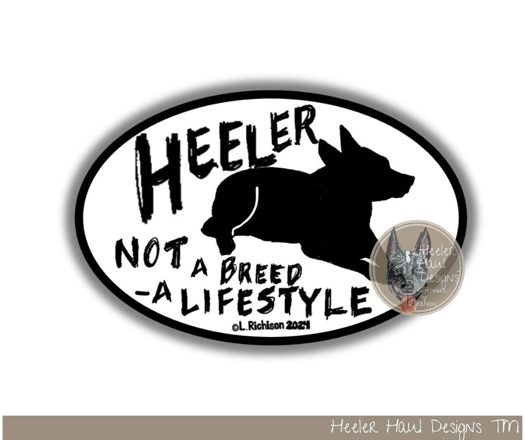 Stumpy Tail Heeler Decal, Australian Cattle Dog Decal, Blue Heeler Car ...
