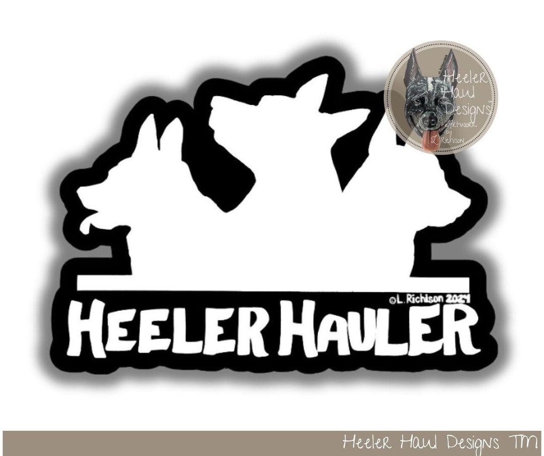 Heeler Decal, Blue Heeler Decal, Australian Cattle Dog Decal, Blue ...