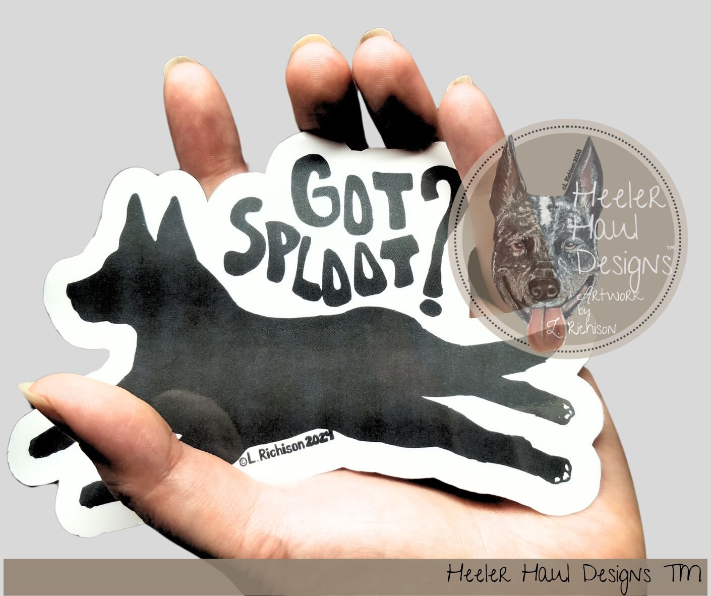 Heeler Decal, Australian Cattle Dog Decal, Blue Heeler Car Decal, Red ...