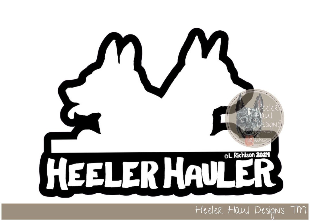 Heeler Decal, Blue Heeler Decal, Australian Cattle Dog Decal, Blue ...