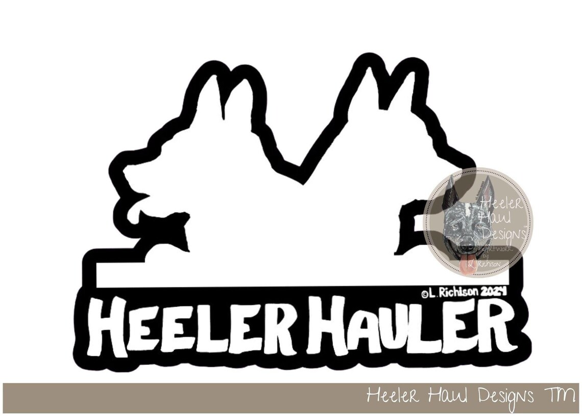 Heeler Decal, Blue Heeler Decal, Australian Cattle Dog Decal, Blue ...