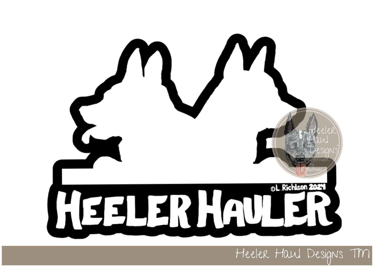 Heeler Decal, Blue Heeler Decal, Australian Cattle Dog Decal, Blue ...