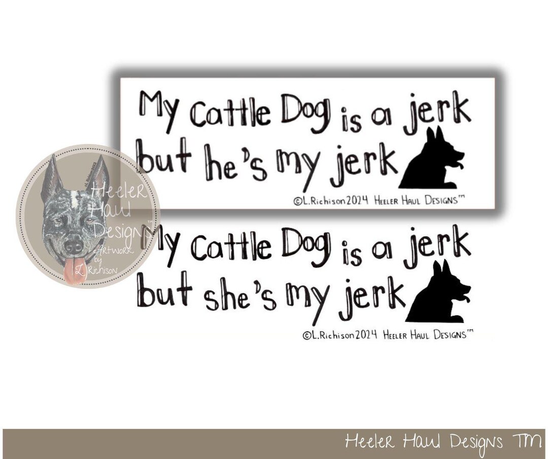 Heeler Decal, Australian Cattle Dog Decal, Blue Heeler Decal, Red ...