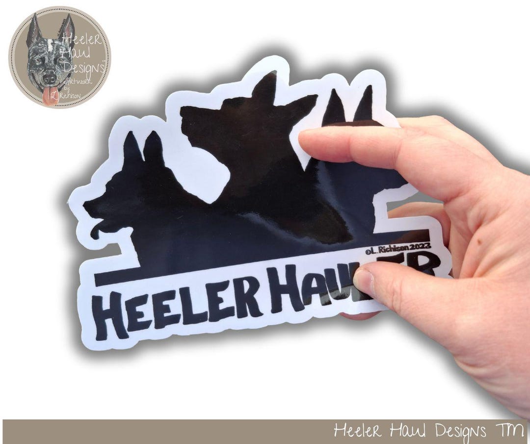 Heeler Decal, Blue Heeler Decal, Australian Cattle Dog Decal, Blue ...