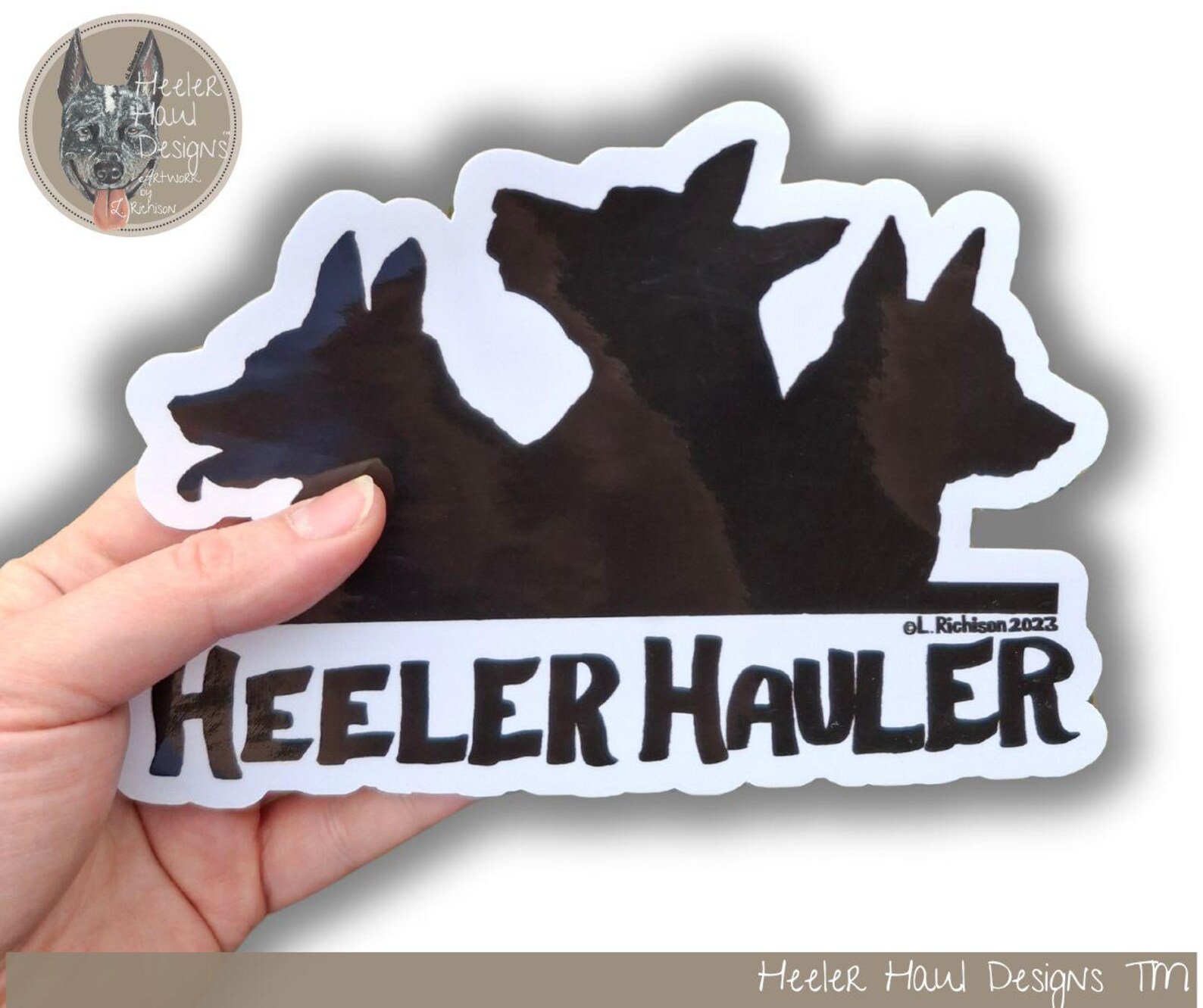 Heeler Decal, Blue Heeler Decal, Australian Cattle Dog Decal, Blue ...