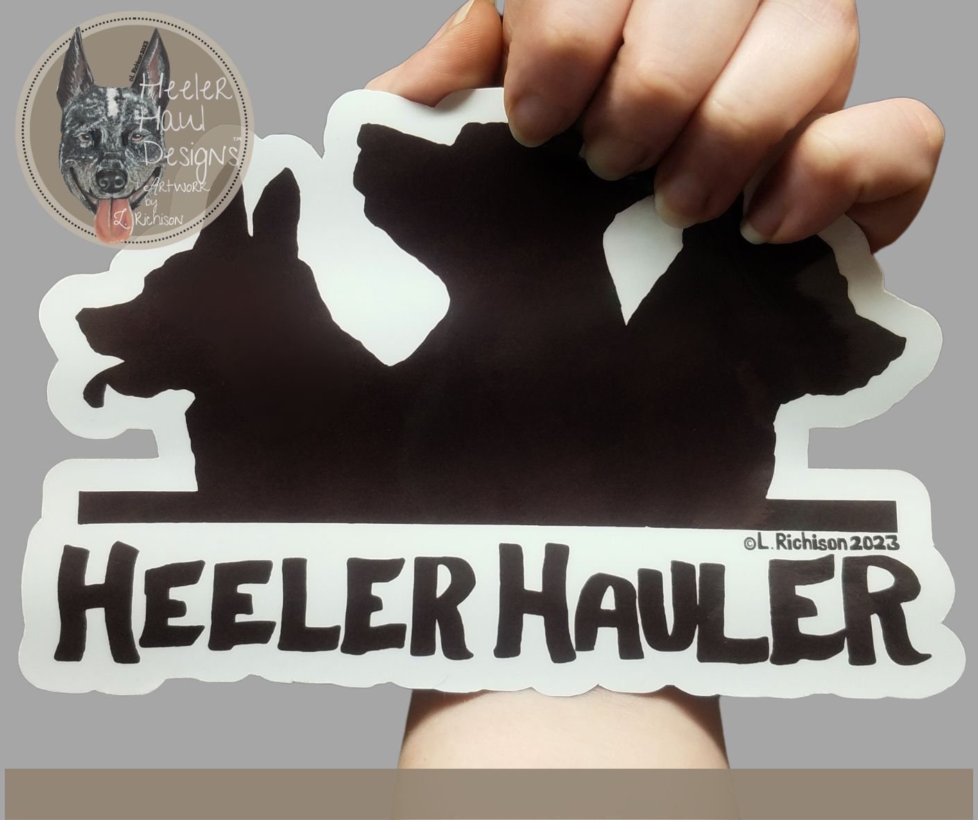 Heeler Decal, Australian Cattle Dog Decal, Blue Heeler Car Decal, Red ...
