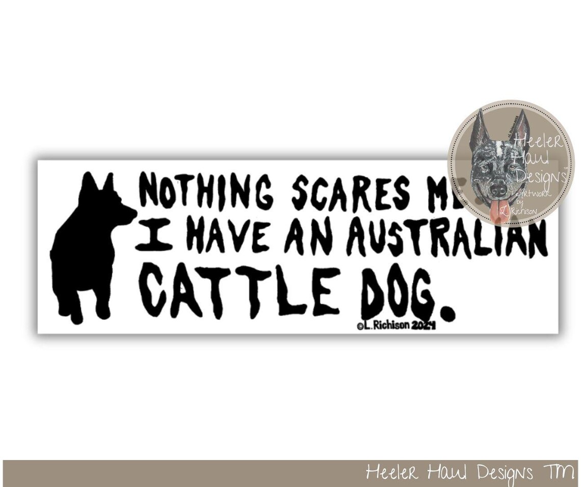Heeler Decal, Australian Cattle Dog Decal, Blue Heeler Car Decal, Red ...
