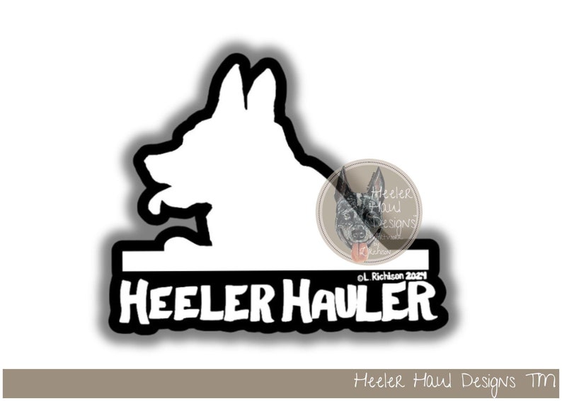 Heeler Decal, Blue Heeler Decal, Australian Cattle Dog Decal, Blue ...