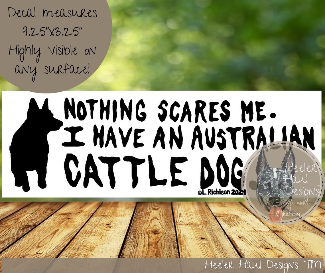 Heeler Decal, Australian Cattle Dog Decal, Blue Heeler Car Decal, Red ...