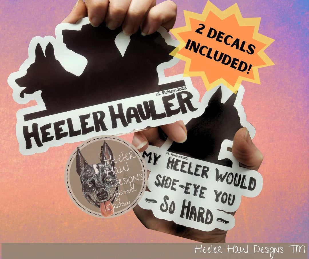 Heeler Decal, FAN Fav's BUNDLE, Australian Cattle Dog Decal, Blue ...
