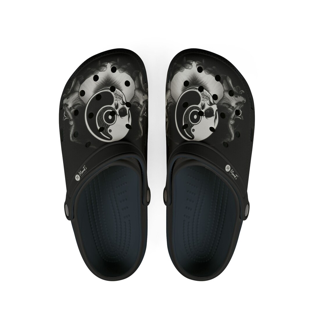 EVA Foam Clogs AOP Skull Yin and Yang - Etsy