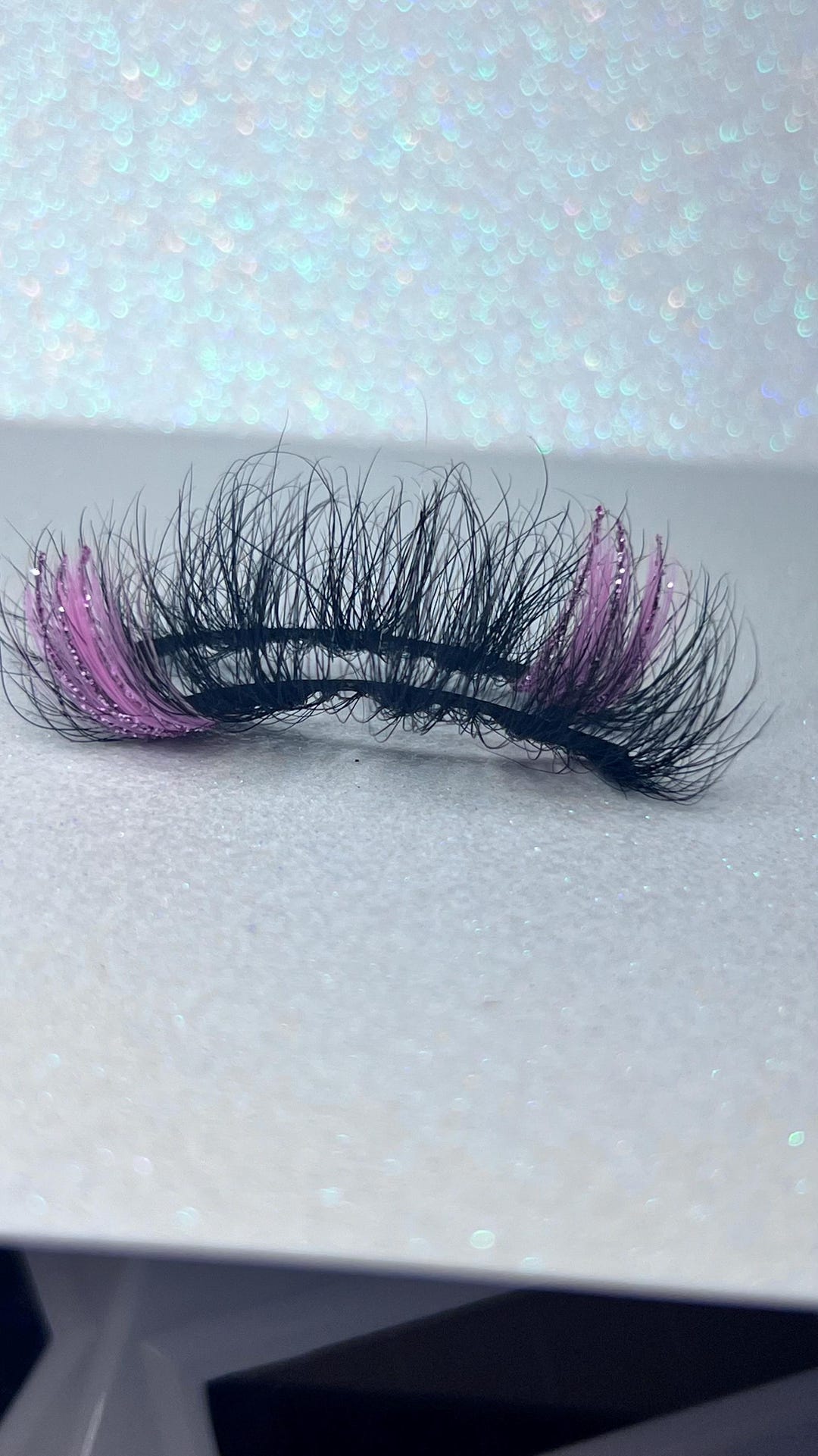 Pink Glitter Lashes - Etsy