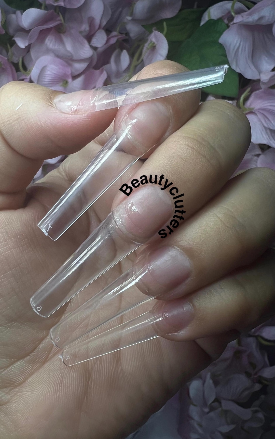 XL Coffin Clear Nail Tips in Box| Half Cover | No C Curve - Etsy