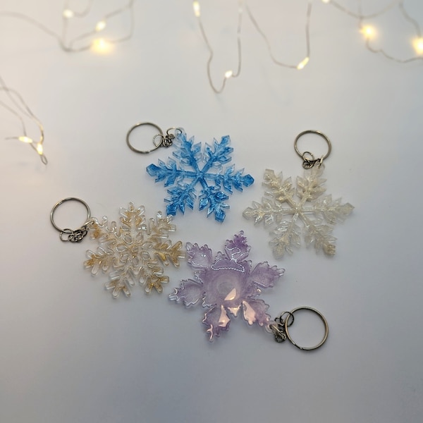 Snowflake Keychain - Etsy