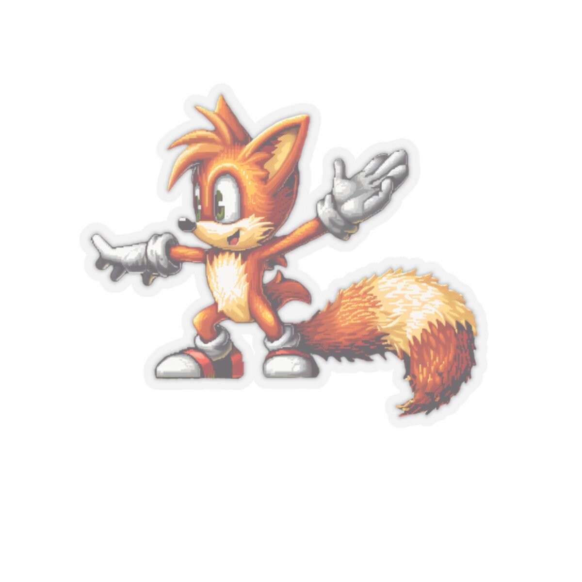 Tails the Fox Sticker, Sticker for Laptops, Notebooks, Water Bottles ...