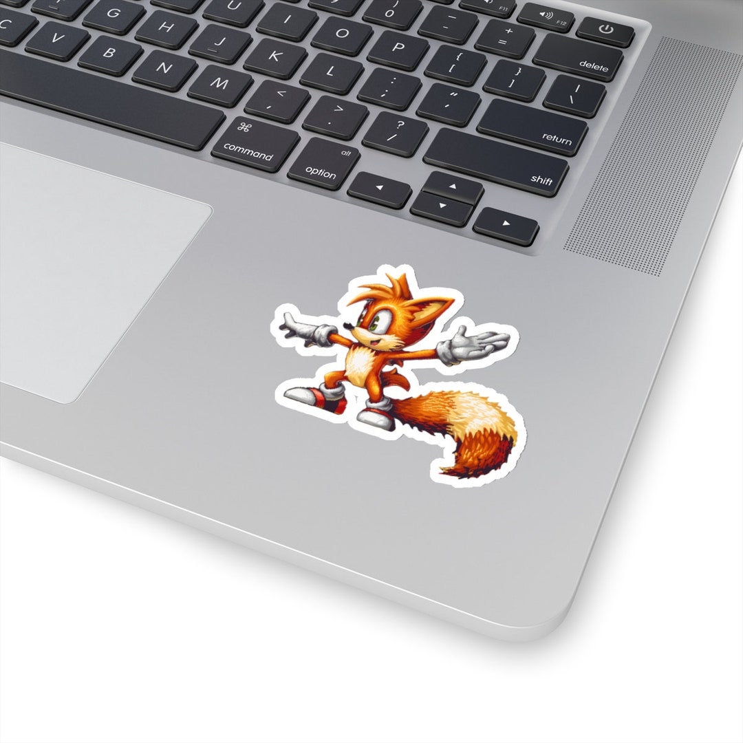 Tails the Fox Sticker, Sticker for Laptops, Notebooks, Water Bottles ...