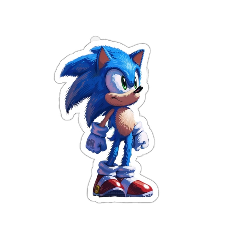 Sonic the Hedgehog Sticker, Sticker for Laptops, Notebooks, Water ...