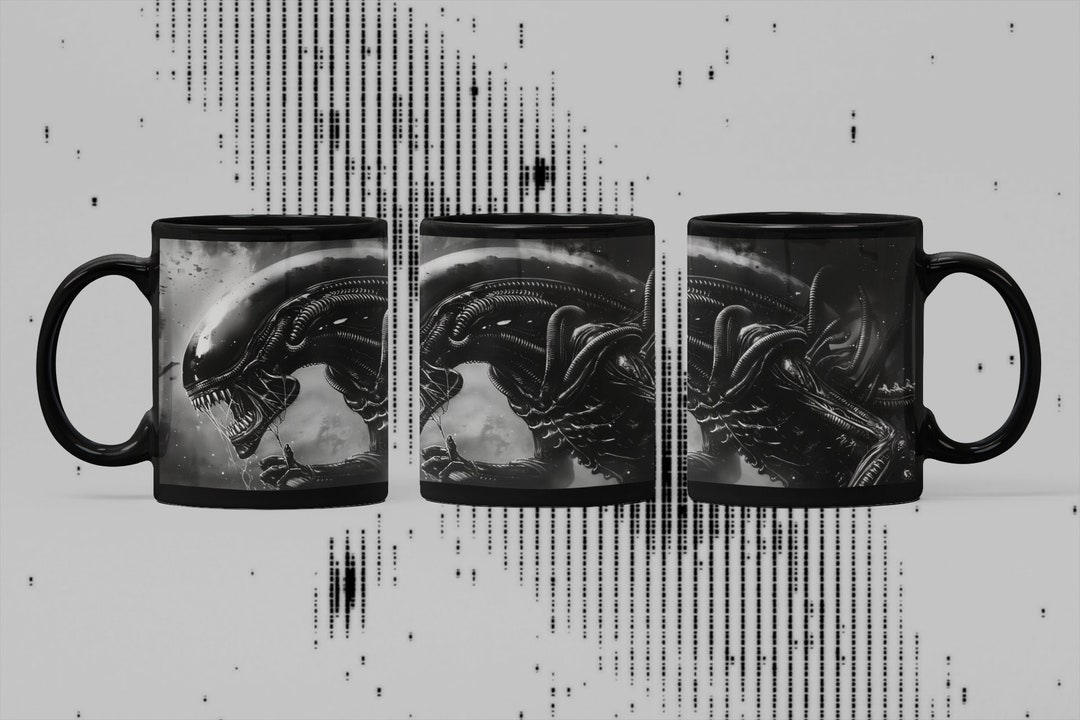 Alien Coffee Mug, Xenomorph, HR Giger, Sci-fi Alien Cup, Geiger Art ...