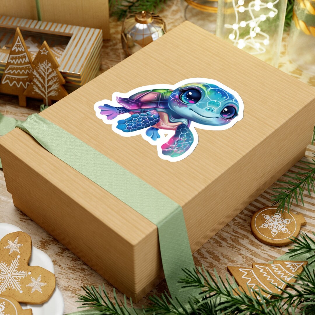 Magical Sea Turtle Lisa Frank Style Kiss Cut Sticker - Etsy