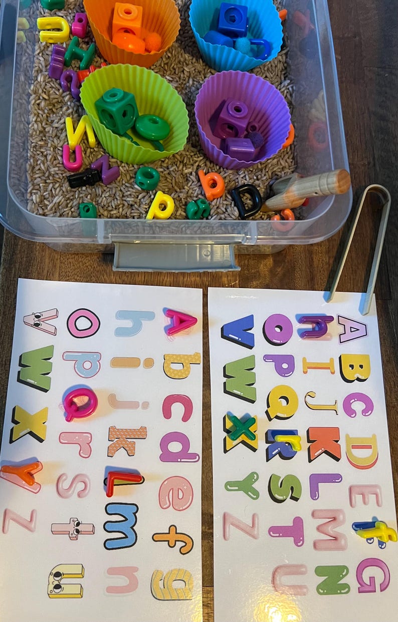 Back to School Sensory Bin - Etsy