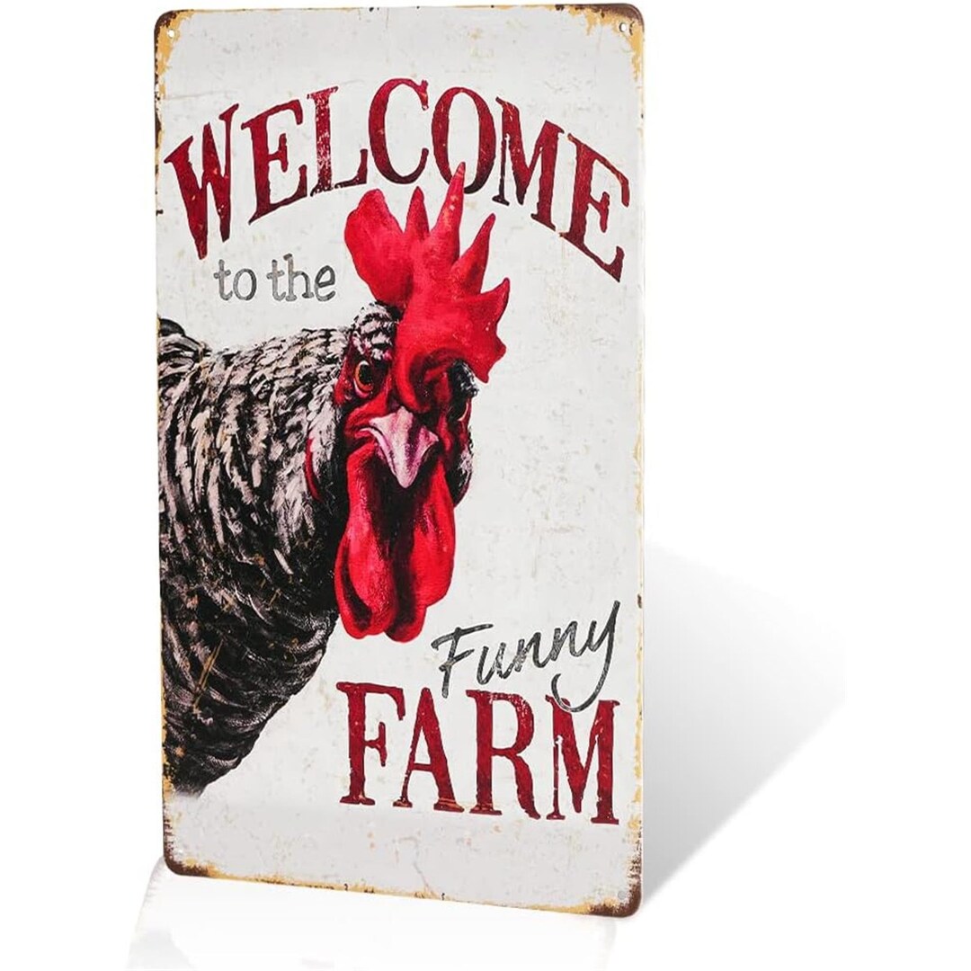 Vintage Tin Poster: welcome to the Funny Farm - Etsy