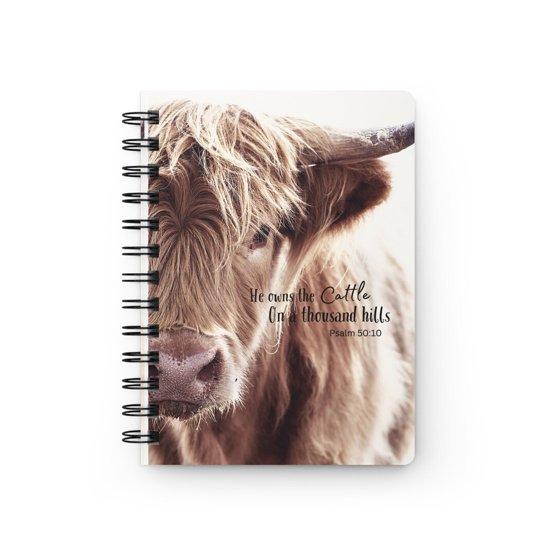 Highland Cow Spiral Bound Journal - Etsy