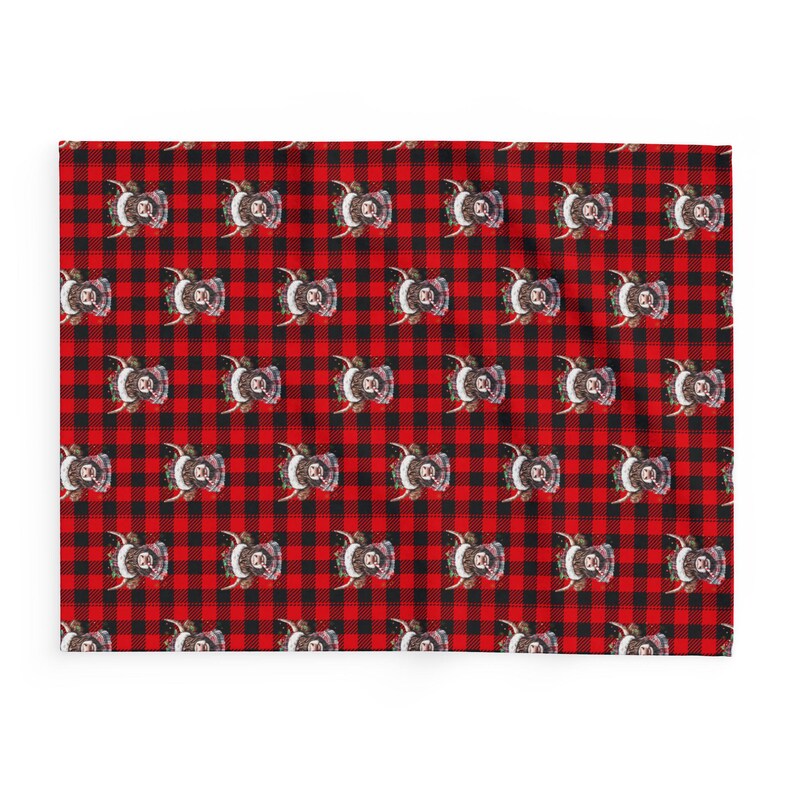 Plaid Highland Cow Red Buffalo Check Fleece Blanket - Cozy Arctic Throw ...