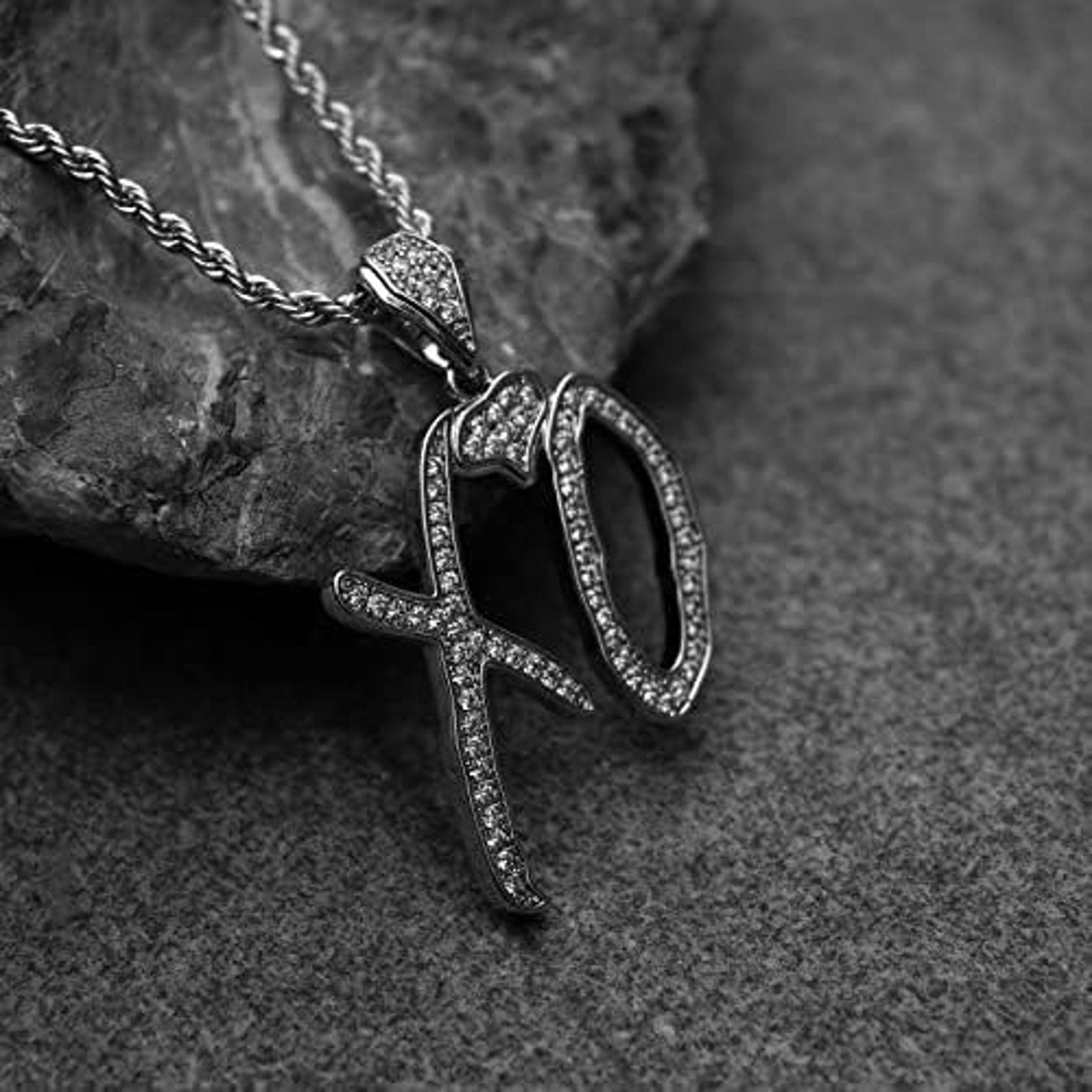 The Weeknd XO Necklace! Stainless Steel & White Enamel XO Pendant ...