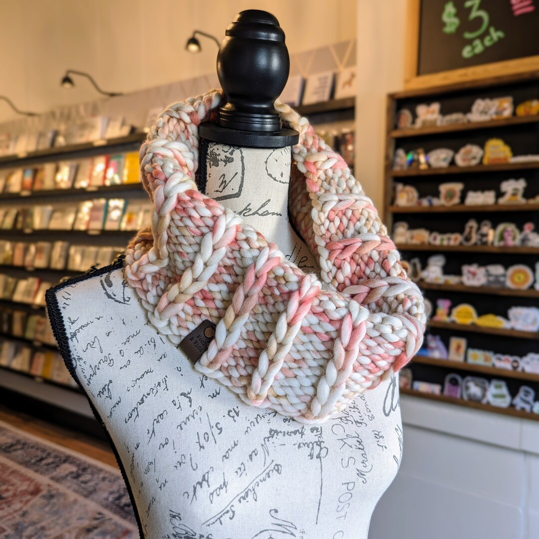 Slip Stitch Cowl | Merino Wool | Hand-painted Yarn | Natural Fiber ...