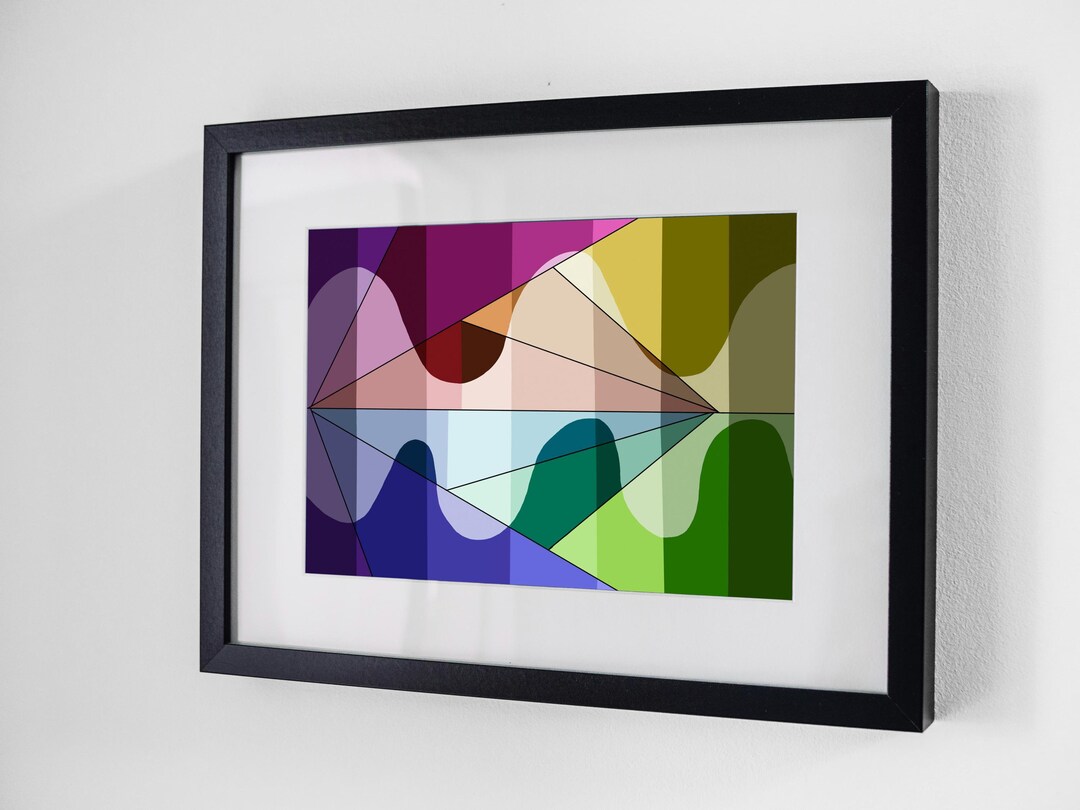 Digital Color Op Art Print 16x22 Printable Digital Art File, Optical ...