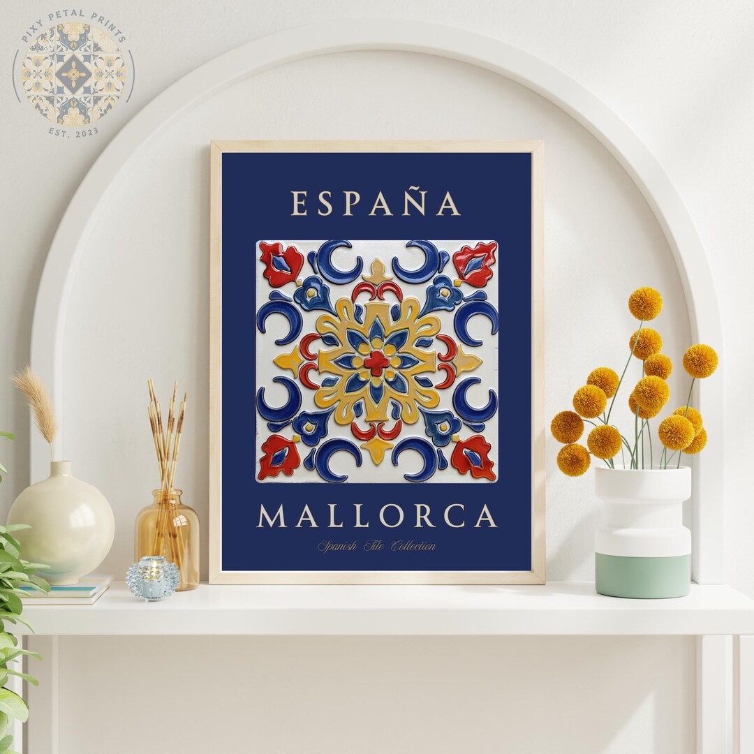 Mediterranean Wall Art Mallorca Print Espana Poster Tile Prints Spain ...