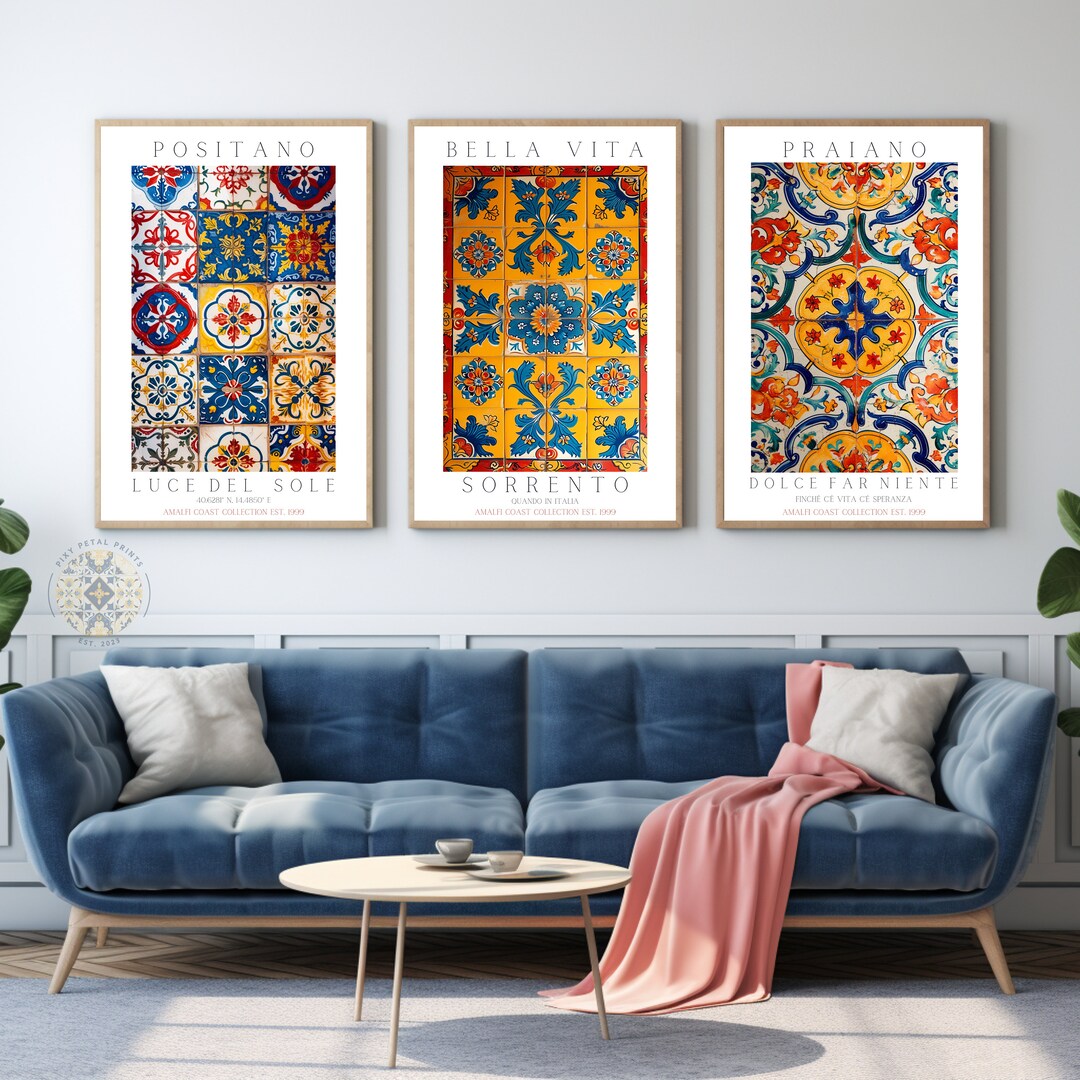 Colorful Ceramic Mediterranean Tiles Italian Ceramics Amalfi Coast ...